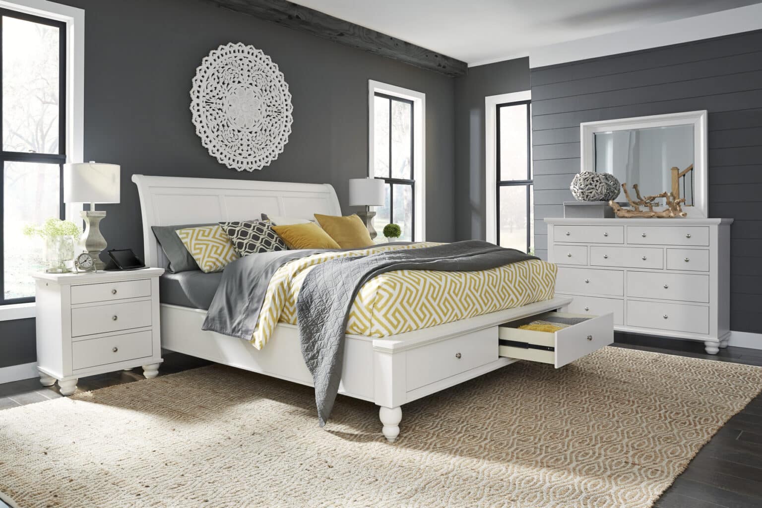 Cambridge Queen Storage Sleigh Bed by Aspenhome