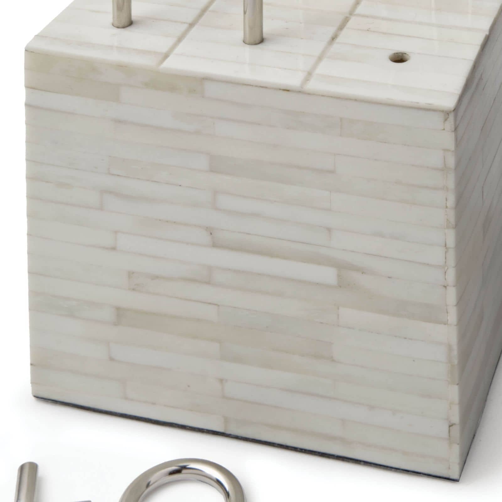 White Bone Block Tic Tac Toe - Furnitureland South
