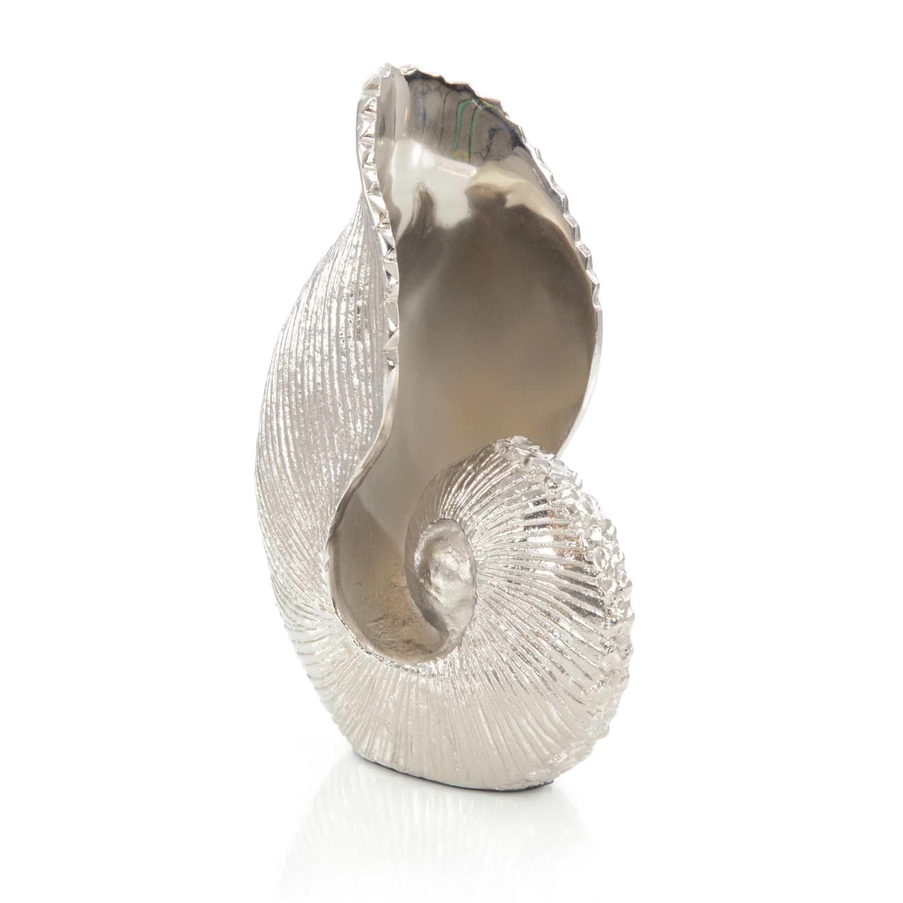 Nautilus Seashell Nickel Sculpture, John Richard Collection