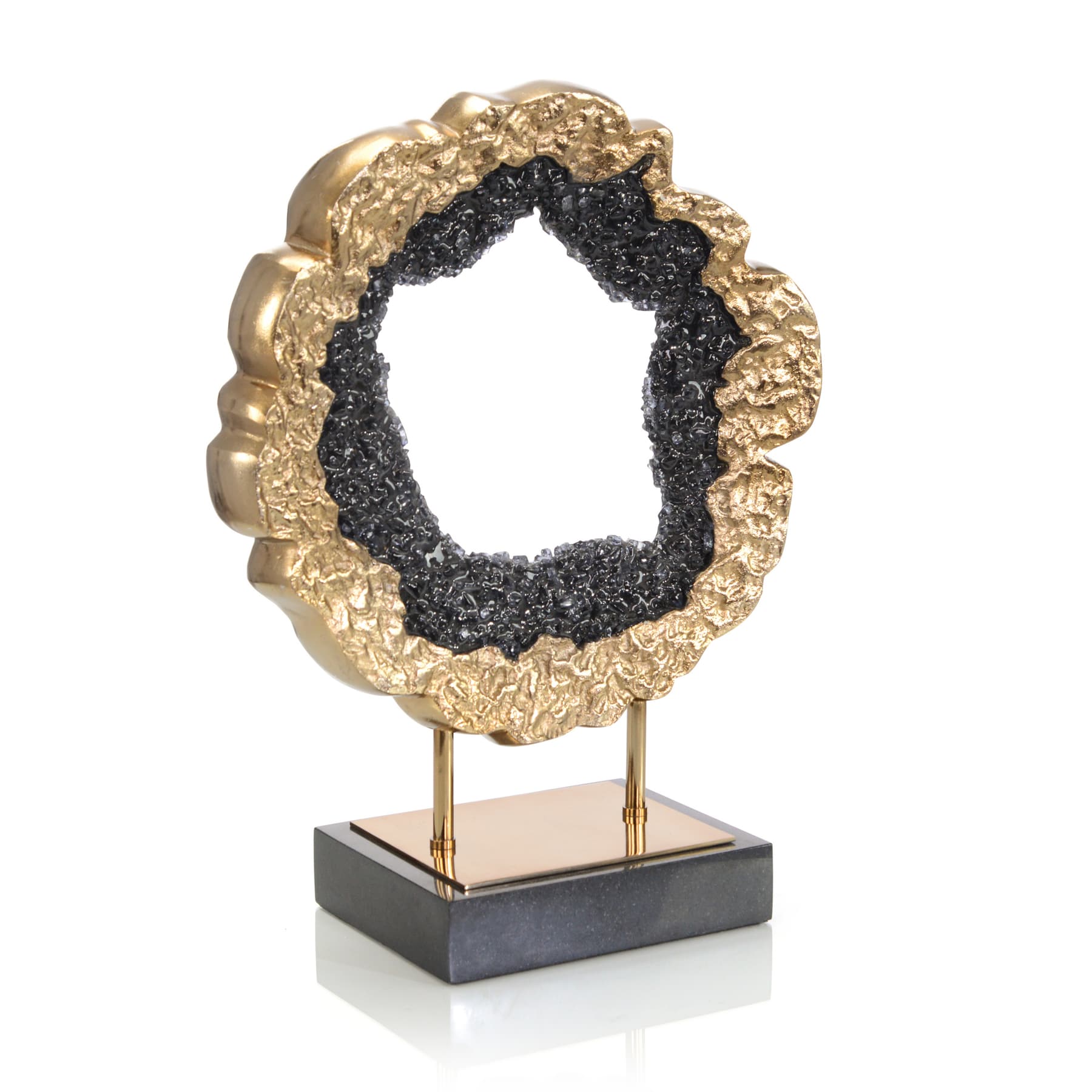 Black Geode Sculpture by John Richard Collection