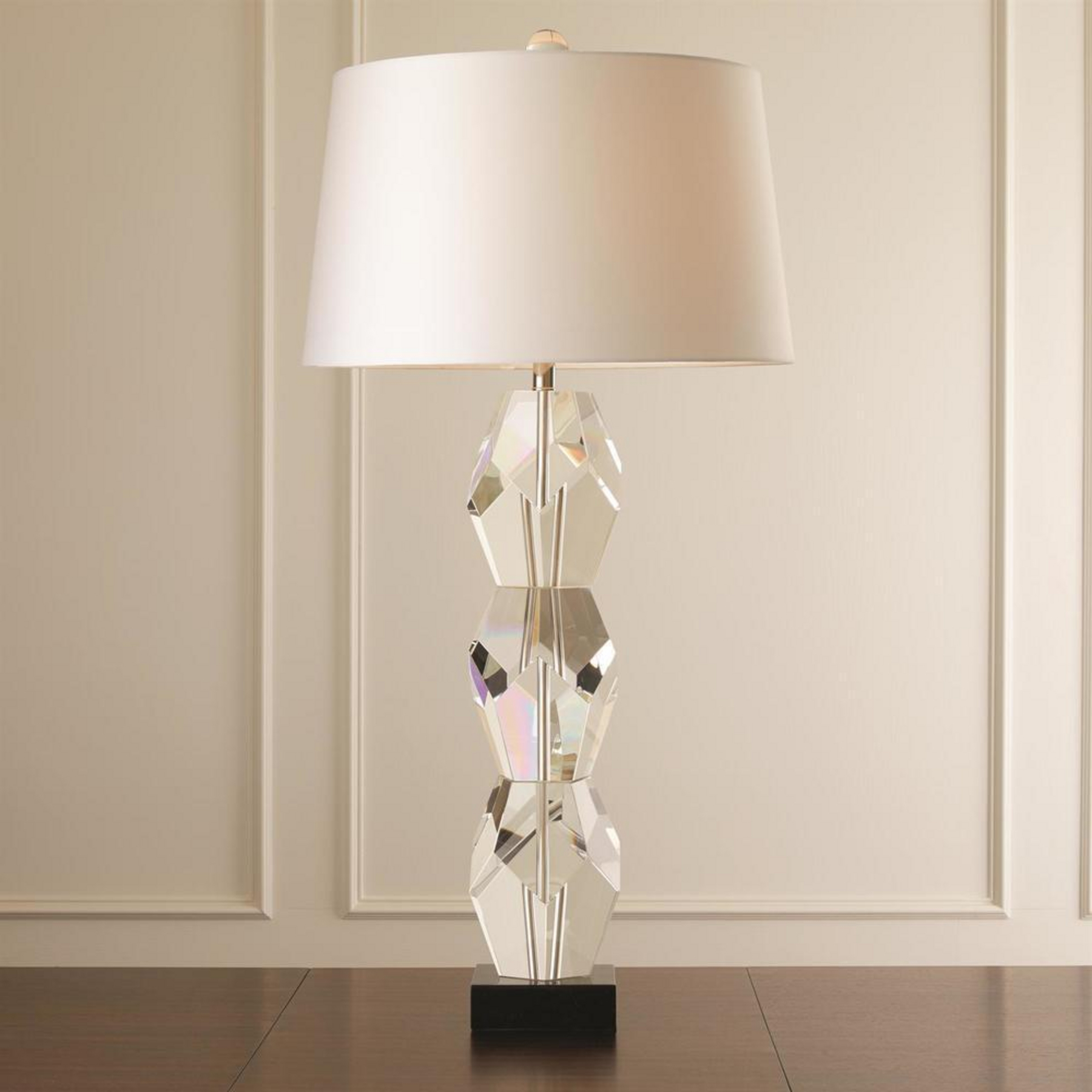 Facet Block Triple Lamp by Global Views