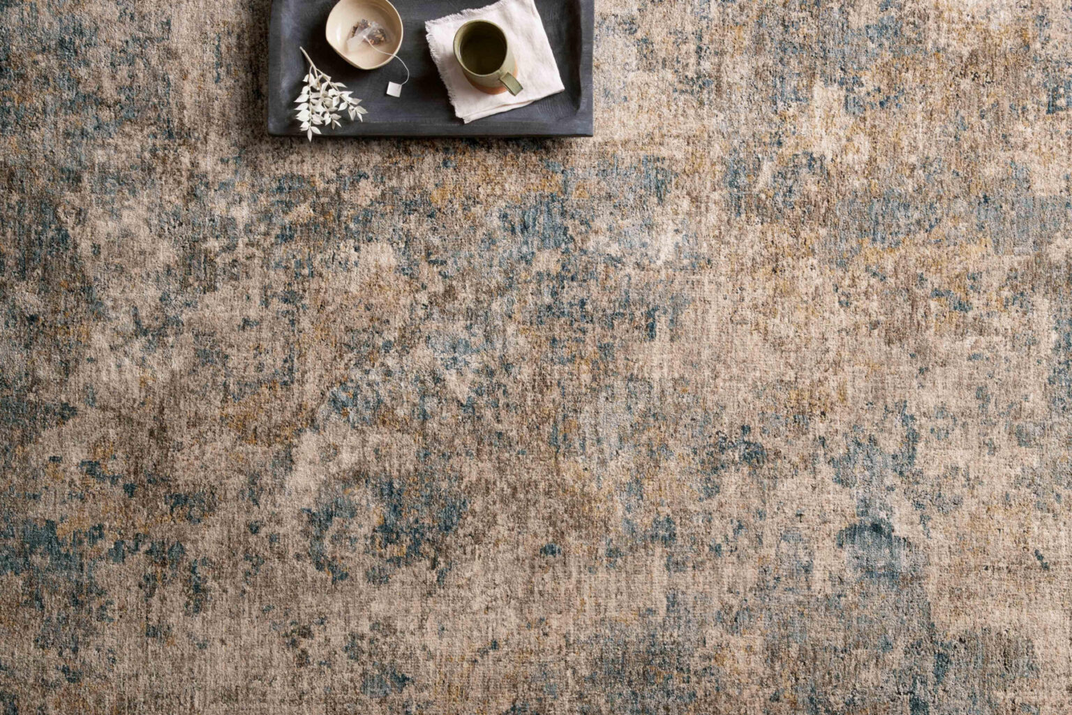 Gaia Taupe and Denim 9 ft 3x12 ft 1 Area Rug by Loloi Rugs