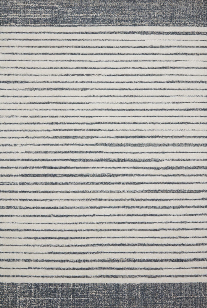 Hagen White and Ocean 3 ft 7x5 ft 7 Accent Rug by Loloi Rugs