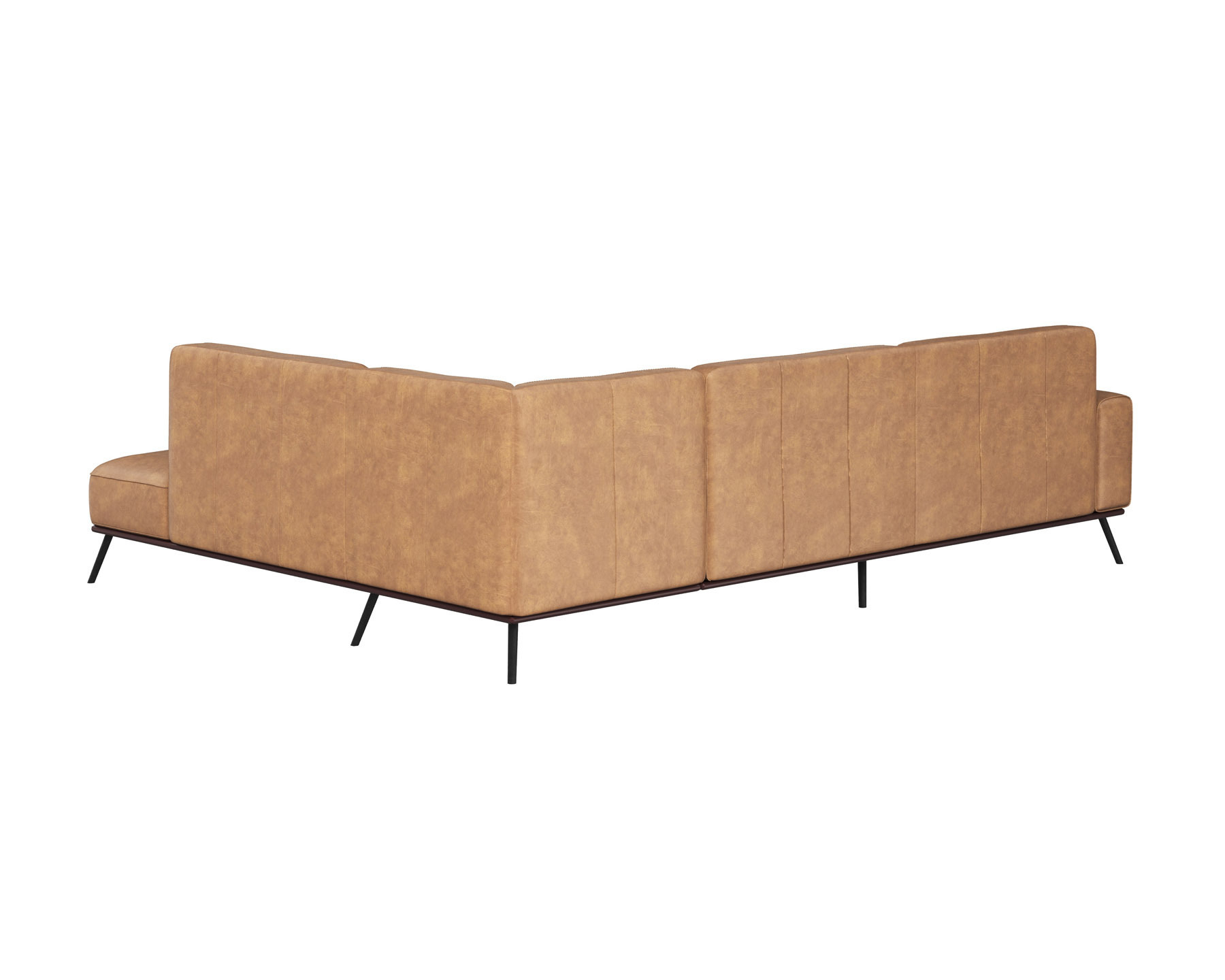 Brandi Leather Right Arm Facing Sofa Chaise by Sunpan Modern