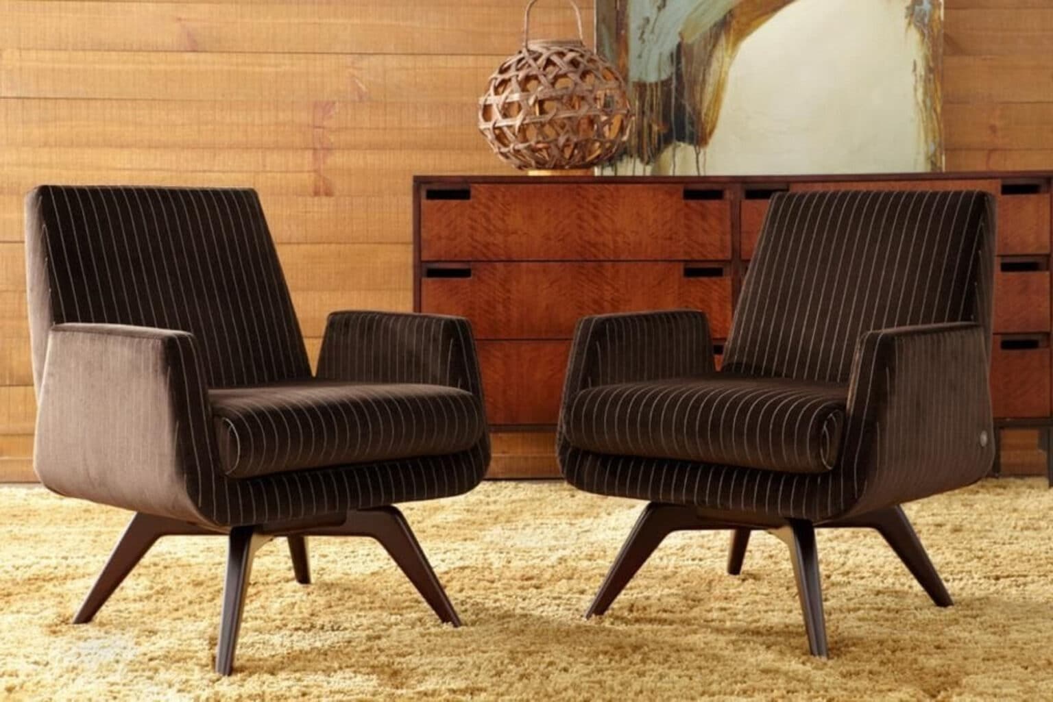 Marshall Chair with Swivel Base by American Leather