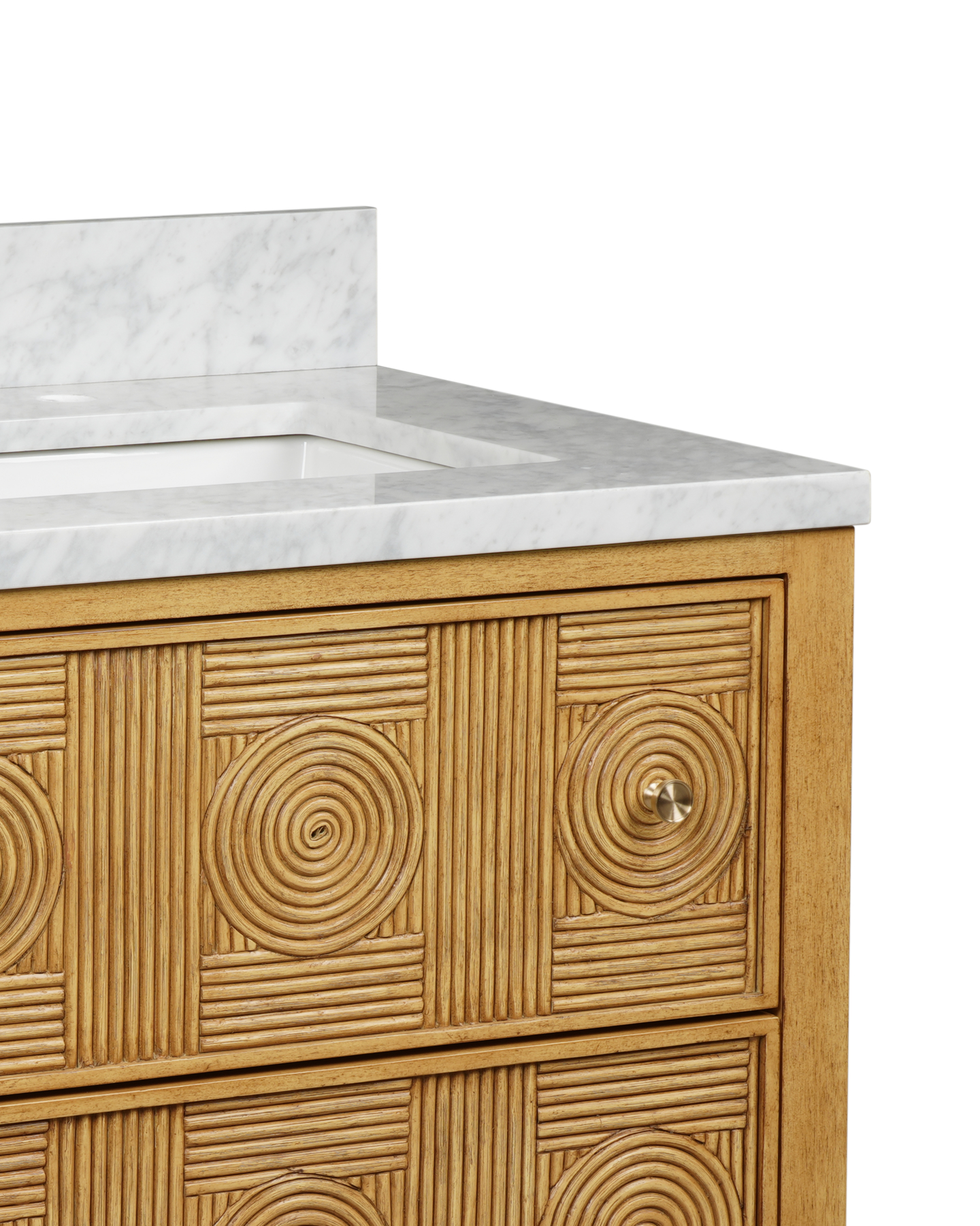 Santos Sea Sand Vanity with Rectangular Undermount Sink by Currey & Company