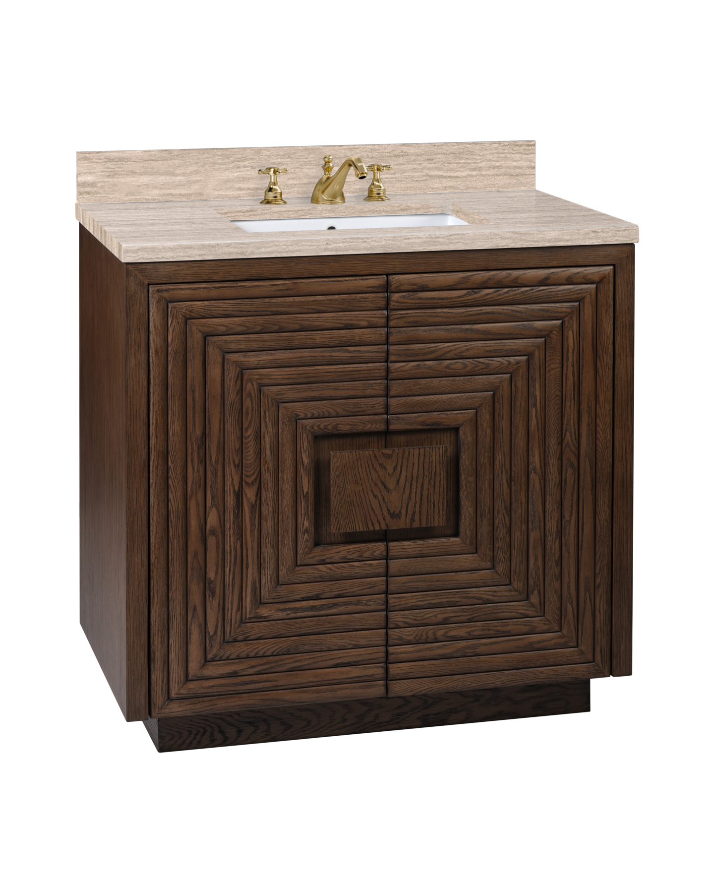 Morombe Cocoa Vanity with Rectangular Undermount Sink by Currey & Company