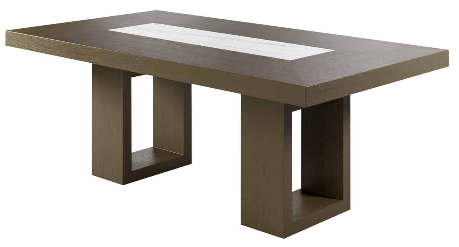 Cafe Dining Table with Stone Top by Adriana Hoyos