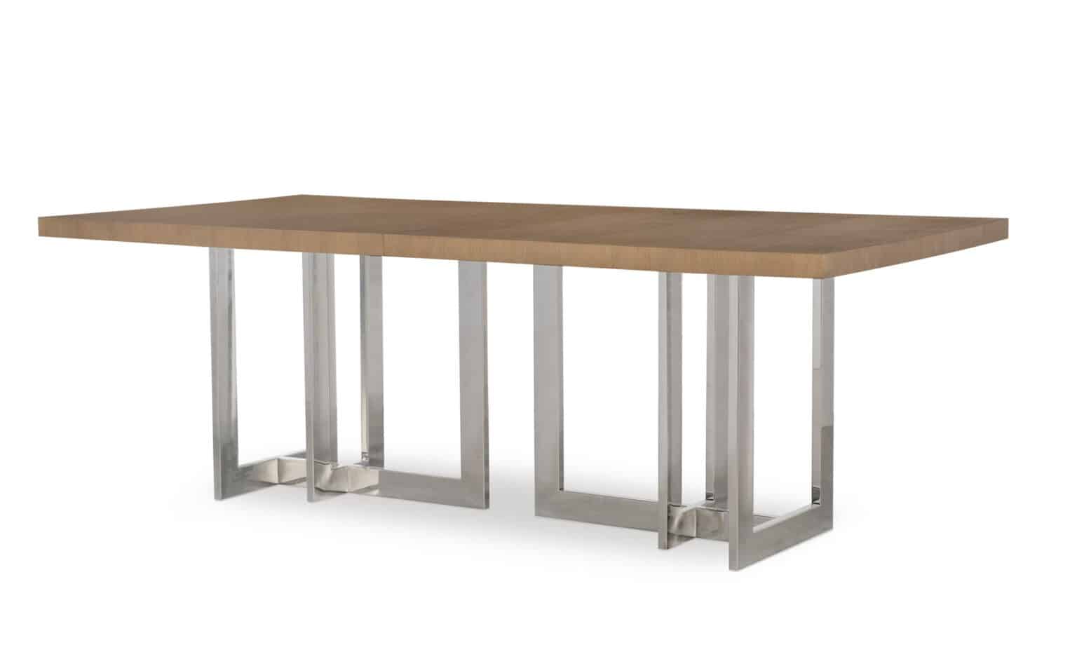 Milan Oak Dining Table with Metal Base by Century Furniture