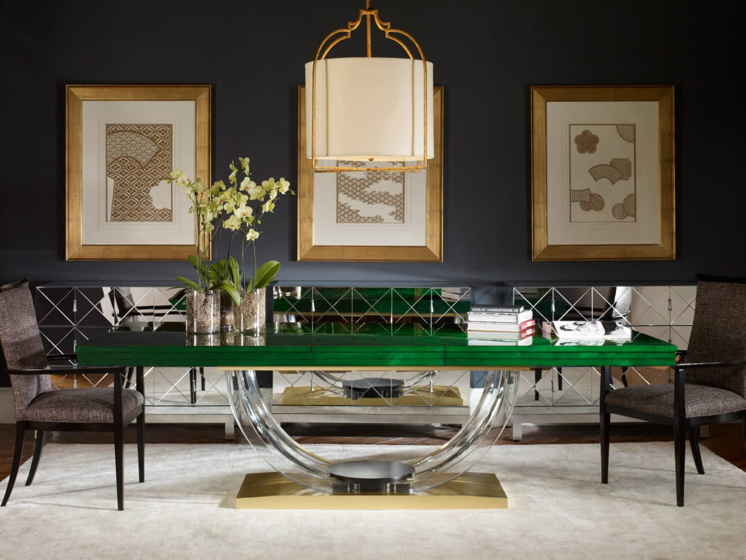 Omni Dining Table with Acrylic Legs by Century Furniture