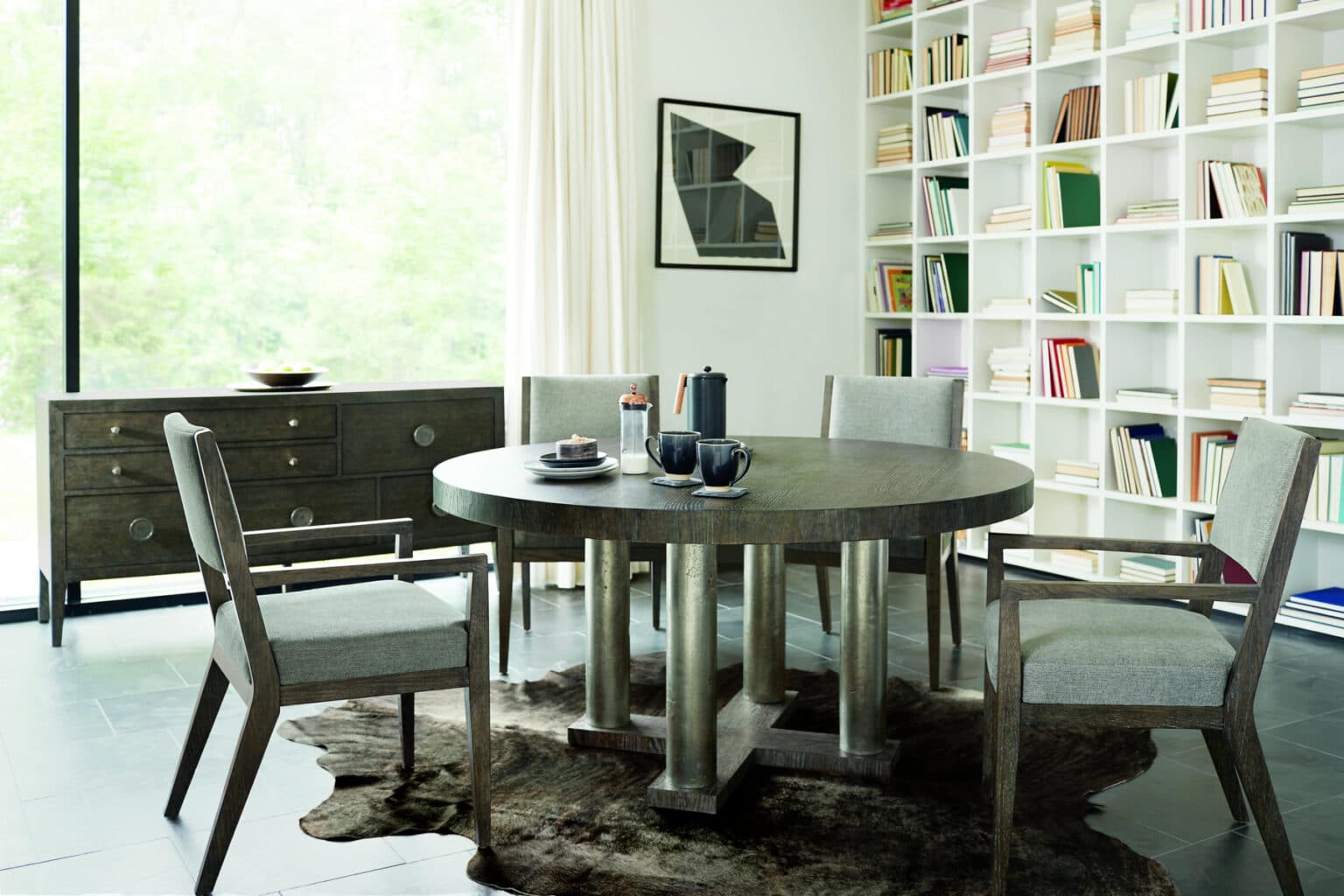 Linea Round Dining Table by Bernhardt